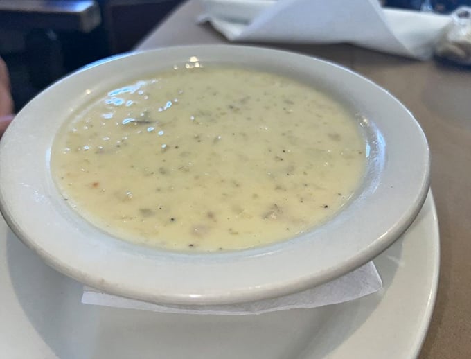 A bowl of New England clam chowder that could convert even the most devoted Manhattan-style loyalist. Creamy, briny perfection that warms you from the inside out.