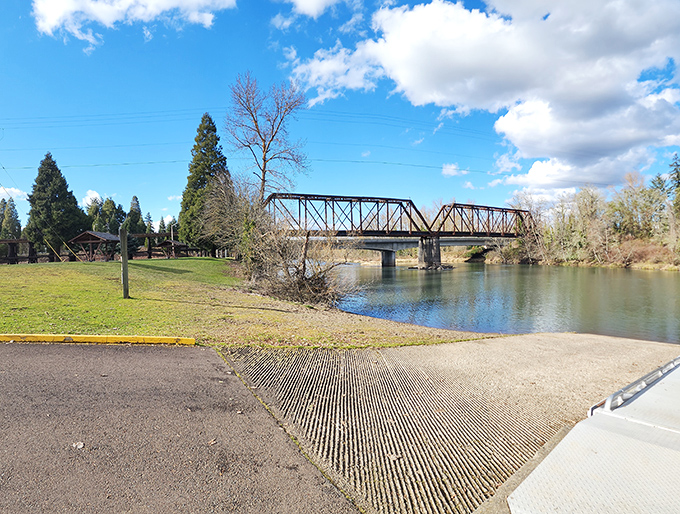 This steel bridge spanning the Santiam River connects more than just riverbanks &ndash; it links Lebanon's past to its present.
