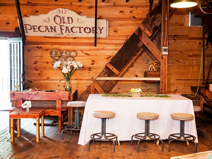 The Old Pecan Factory combines rustic charm with modern function&mdash;like your favorite pair of broken-in boots that somehow look good at dinner parties.