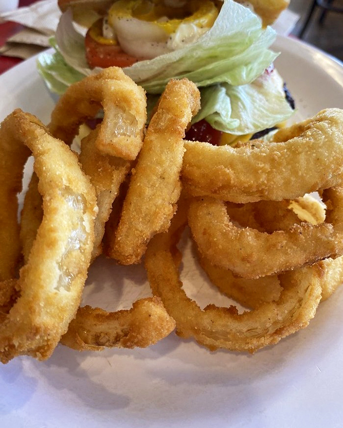 Golden-brown onion rings with that perfect crunch-to-tender ratio&mdash;the supporting actors that sometimes steal the whole show.