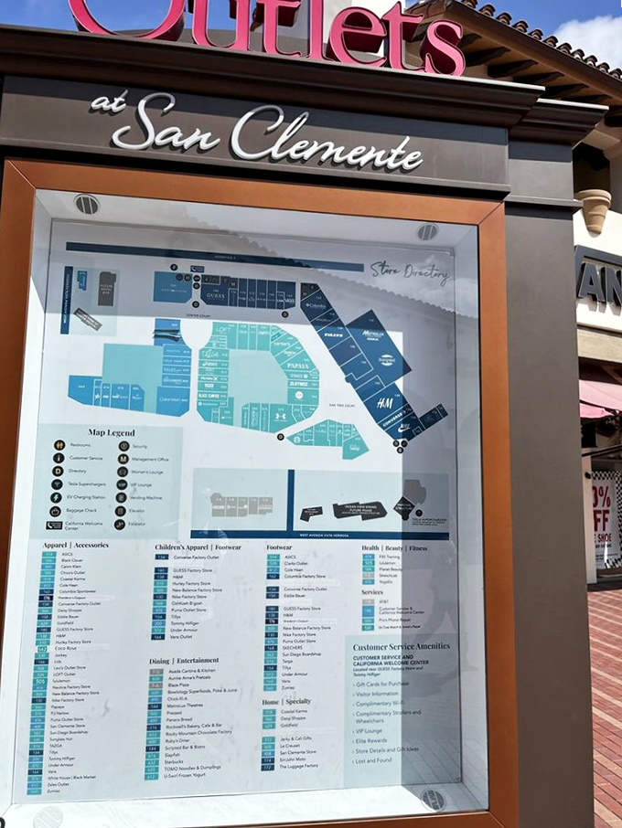 The mall directory: equal parts treasure map and reality check for your shopping ambitions and remaining credit limit.