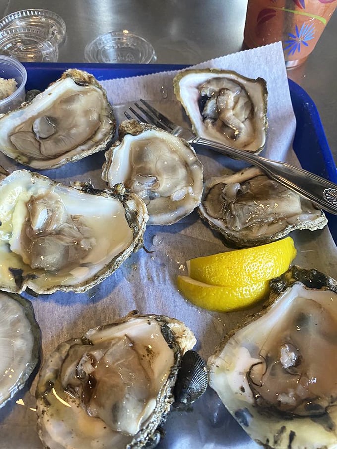 These oysters aren't just served; they're presented&mdash;plump, briny treasures from the sea that taste like an ocean vacation in West Virginia.