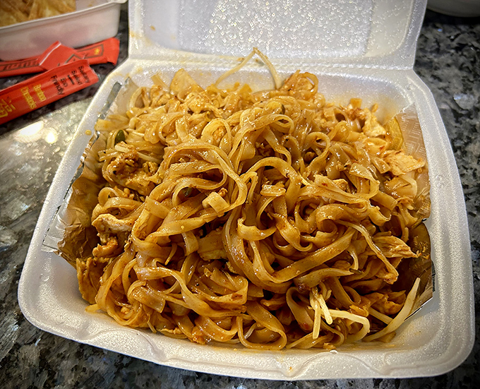 Pad Thai done right – no ketchup-sweet imposters here, just perfectly balanced noodles with that addictive sweet-sour-savory harmony.