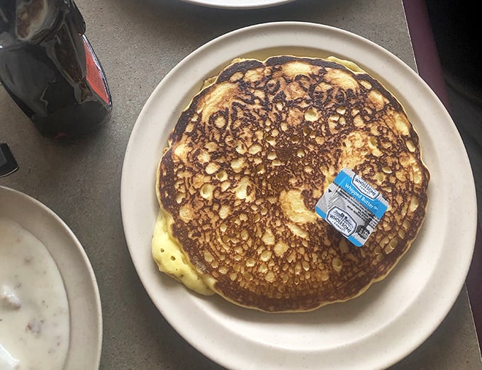 That pancake is approximately the size of a personal manhole cover, which is exactly the right size.