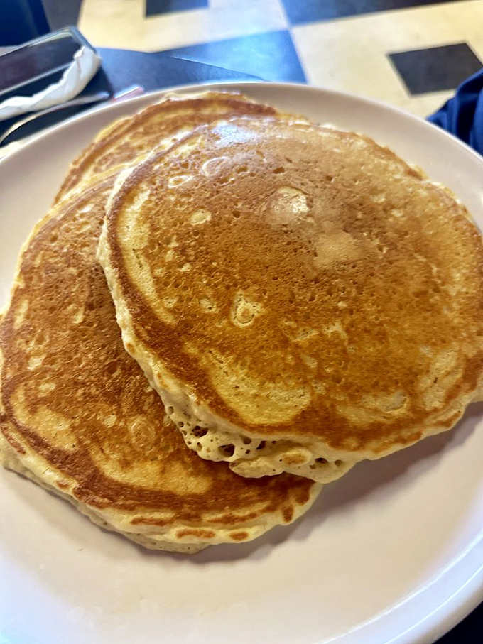Golden pancakes with the perfect balance of fluff and structure &ndash; these beauties absorb syrup like they were engineered by maple scientists.
