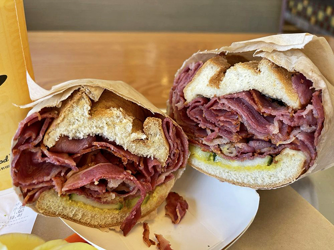 The pastrami sandwich that launched a thousand food dreams &ndash; stacked higher than some LA apartment buildings.