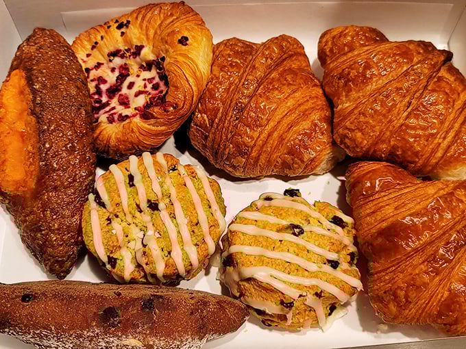 Box of pastries or treasure chest? When golden croissants, fruit-studded danishes, and iced scones gather together, it's a party worth crashing.