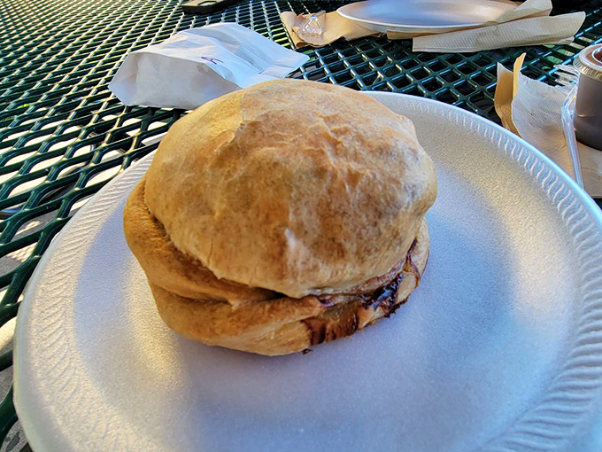 The golden dome of deliciousness awaits on its paper throne. This traditional pasty is what comfort food dreams are made of. 