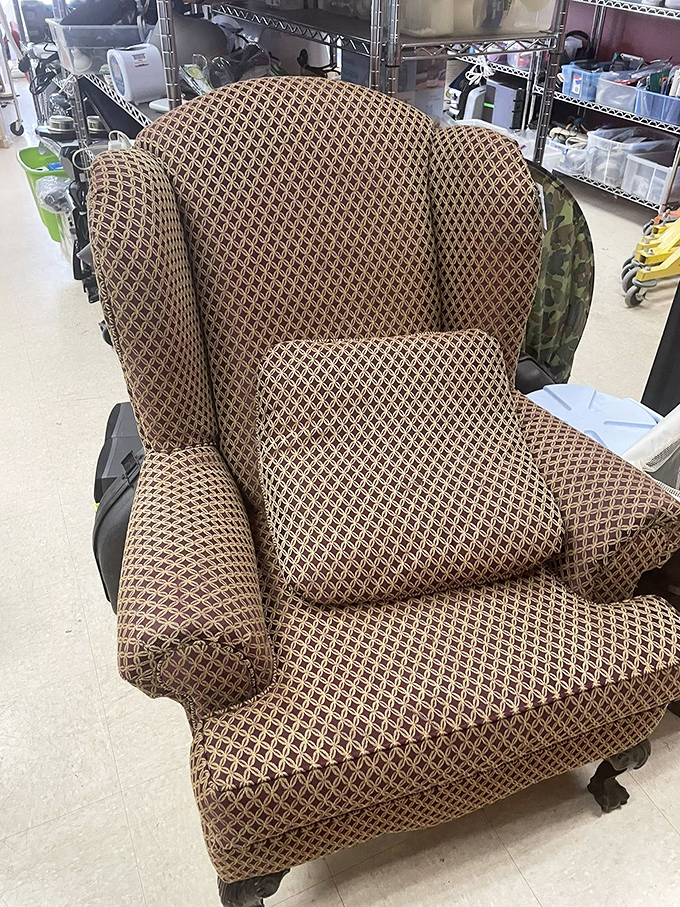 This cozy armchair has stories to tell and countless reading sessions left to offer.