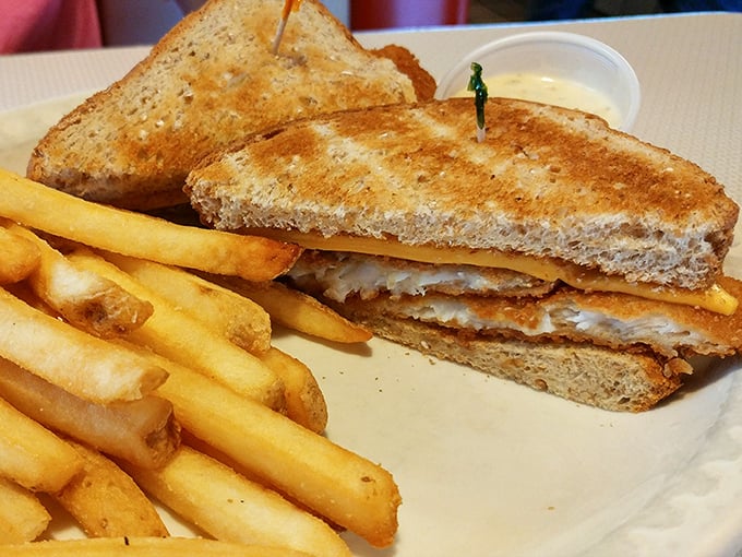 Golden-brown perfection in sandwich form&mdash;this patty melt and fries combo is what diner dreams are made of.