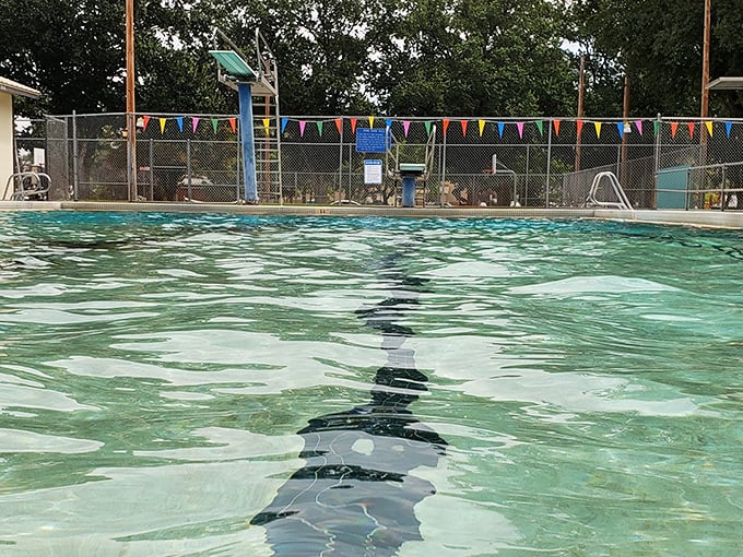 Nothing says "summer in small-town America" quite like a community pool with colorful pennants. The water's fine, but the memories made here are even better. 