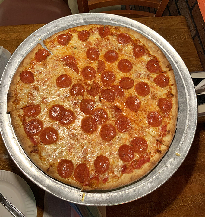 Pizza perfection doesn't need to wear fancy clothes. This pepperoni pie proves that sometimes the classics become classics for a very good reason.