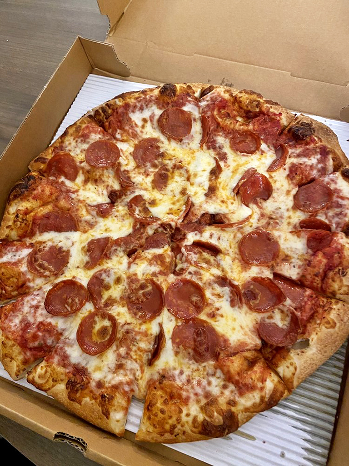 The pepperoni pizza that launched a thousand cravings &ndash; each slice a perfect ratio of crispy-chewy crust, tangy sauce, and those little cups of pepperoni magic.