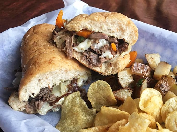 The Philly sandwich that launched a thousand road trips. Notice how the meat and cheese meld together like they're slow dancing at the flavor prom.
