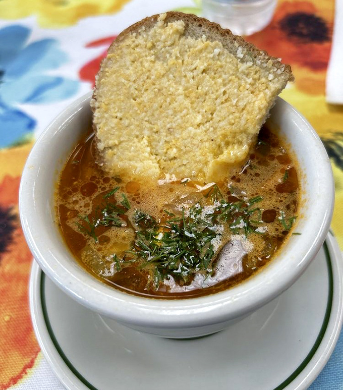 Pickle soup might sound like a dare, but one spoonful of this golden elixir with that perfect cornbread will have you questioning everything you thought you knew.