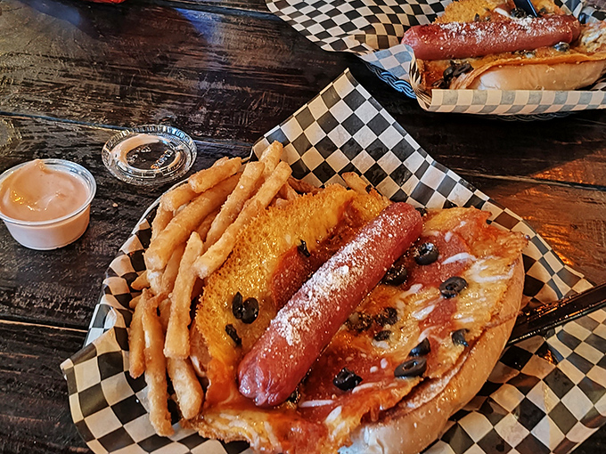 Pizza meets hot dog in an unholy yet glorious alliance. This isn't fusion cuisine&mdash;it's what happens when two comfort foods fall madly in love. 