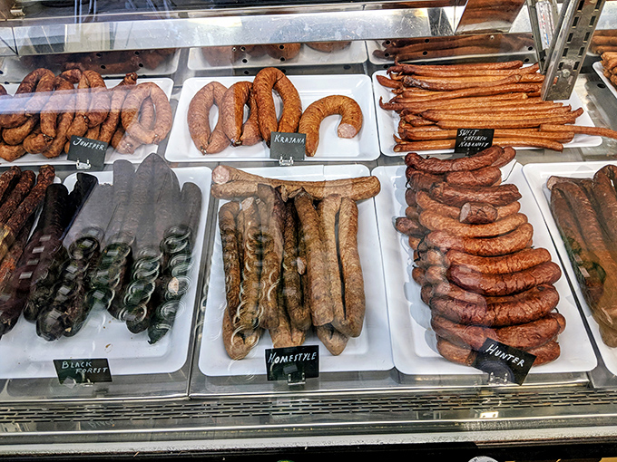 A carnivore's dream lineup&mdash;these kielbasa varieties showcase Poland's sausage-making prowess that puts ordinary hot dogs to shame.