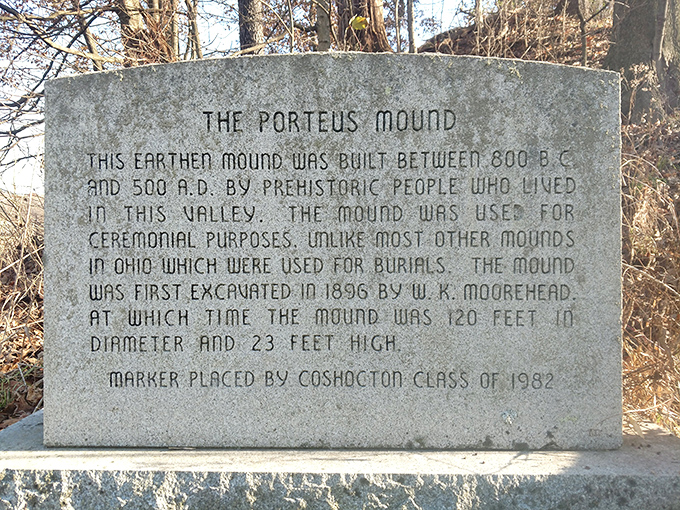 The Porteus Mound marker reminds us that people have been finding Coshocton special since 800 B.C.&mdash;talk about being ahead of the trend!