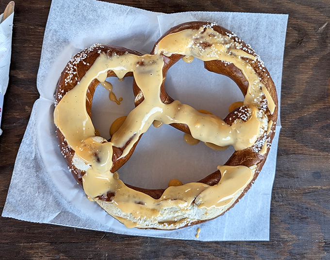 Not all heroes wear capes &ndash; some wear cheese and salt. This pretzel deserves its own German holiday and possibly a small parade.