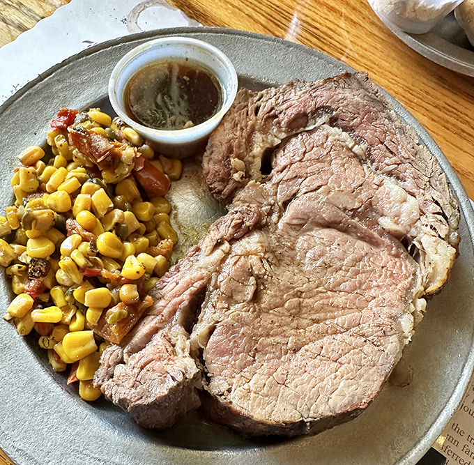 Prime rib that doesn't just speak to carnivores&mdash;it serenades them with a tender, juicy melody accompanied by a symphony of savory corn.