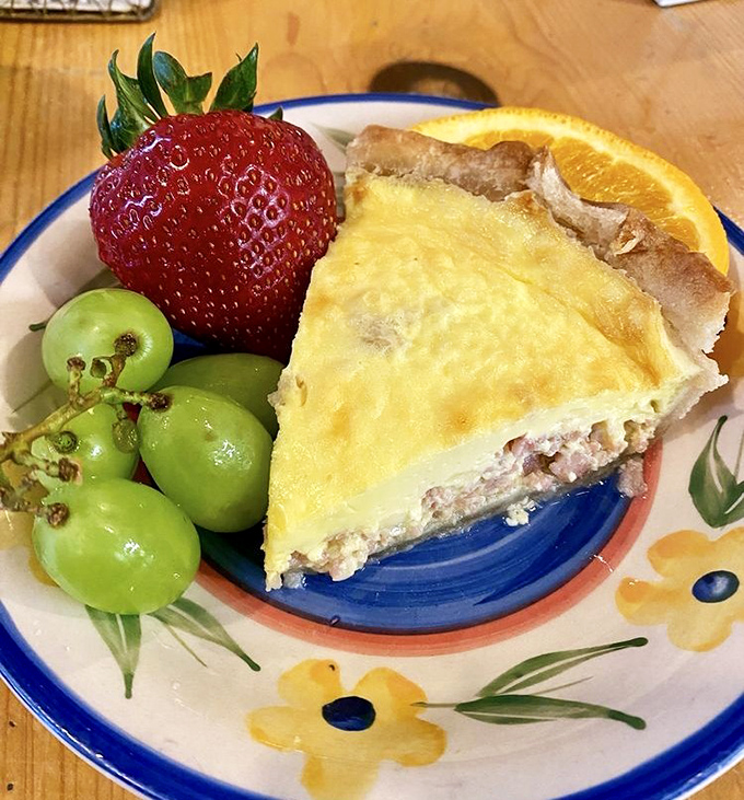 Quiche and fresh fruit&mdash;the power couple of brunch that makes you feel simultaneously indulgent and virtuous. That's balance, folks.
