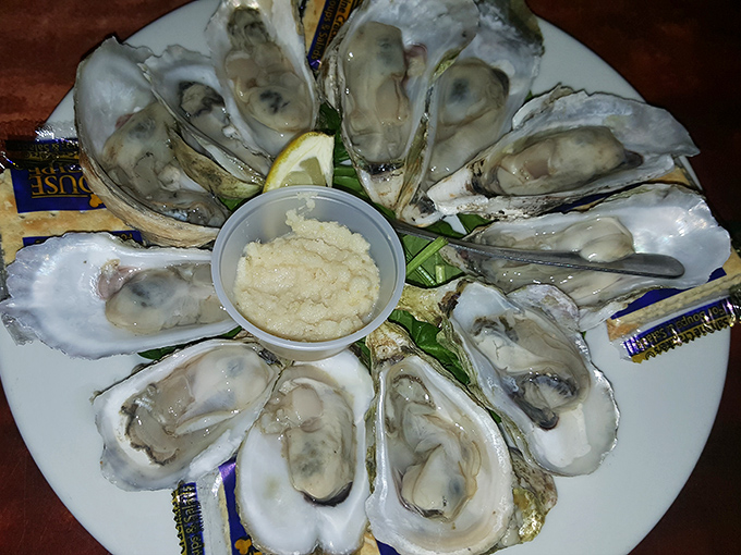 These oysters aren't just served &ndash; they're presented like the jewels of the ocean they are. Half shell perfection with a squeeze of lemon.
