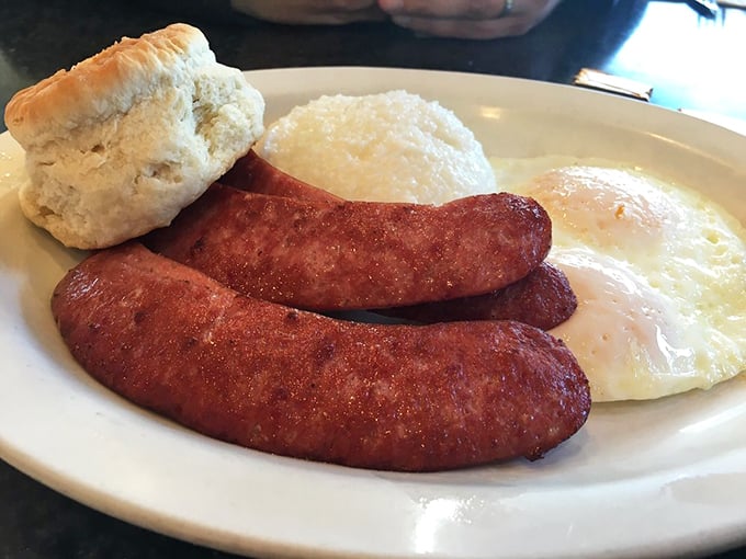 Reindeer sausage: Alaska's answer to the age-old question, "How do we make breakfast even more interesting?" Rudolph would understand the sacrifice.