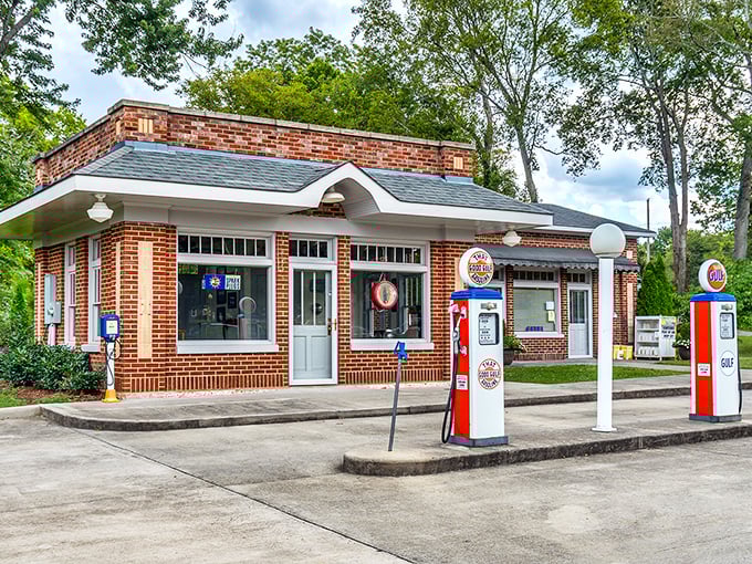 This meticulously restored Gulf station isn't just a gas stop &ndash; it's a time machine to when attendants checked your oil and cleaned your windshield.