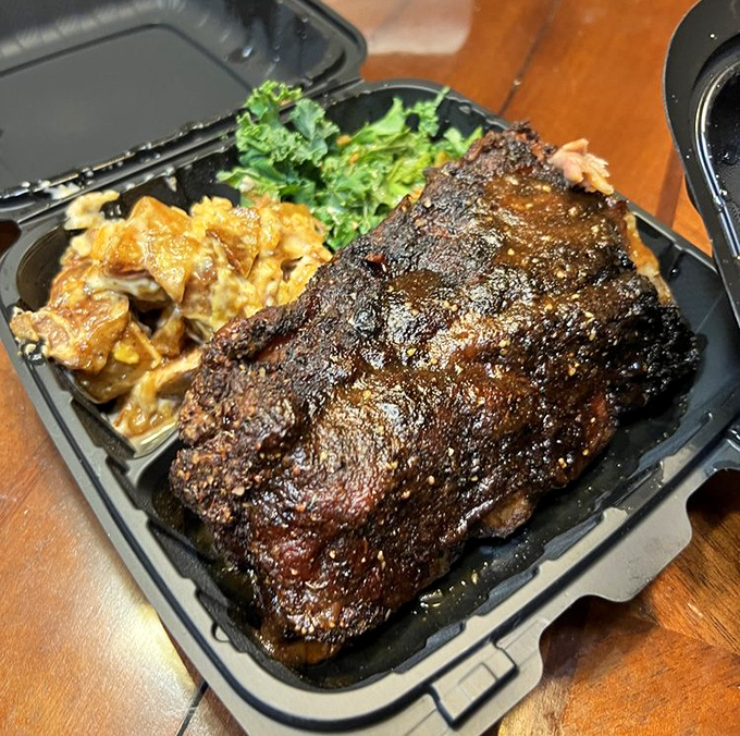 Ribs so tender they practically surrender at the sight of your fork, served with sides that refuse to be upstaged.