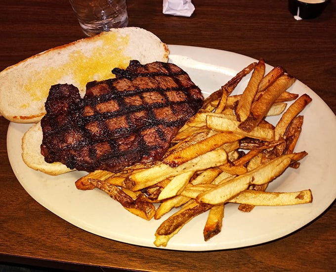 That ribeye marbling promises the kind of buttery richness that haunts your dreams in the best possible way.