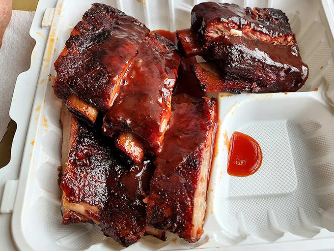 Ribs so tender they practically leap off the bone, begging to be devoured with reckless abandon.