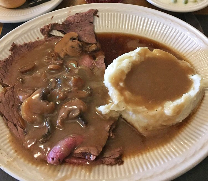 Roast beef that doesn't just melt in your mouth&mdash;it tells a story. Those mushrooms aren't garnish, they're supporting characters in a delicious drama.