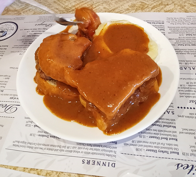 This isn't just roast beef&mdash;it's a tender love letter to slow cooking, smothered in gravy that's practically asking for a bread-sopping ceremony.