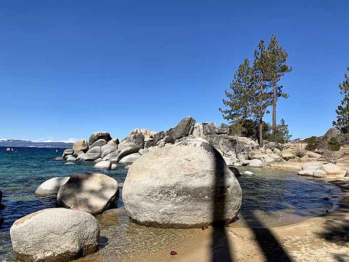 Those granite boulders scattered along the shore create the world's most photogenic obstacle course for beachgoers and explorers alike.