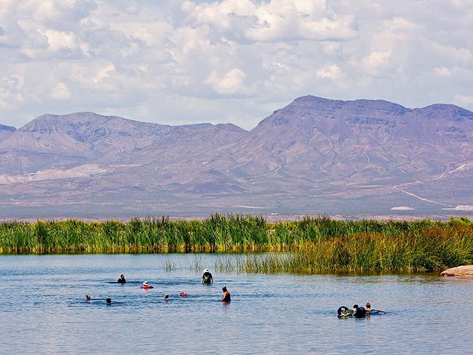 Who needs crowded beach resorts when Roper Lake offers this mountain-framed swimming hole? The Gila Valley's answer to Lake Como.
