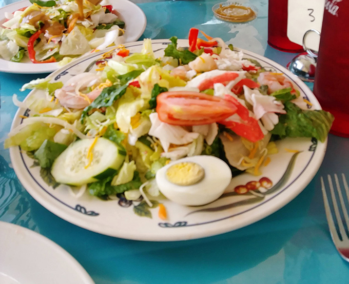 Garden-fresh salad that doesn't feel like punishment. The kind of healthy option that makes you think, "Maybe vegetables aren't just what food eats after all."