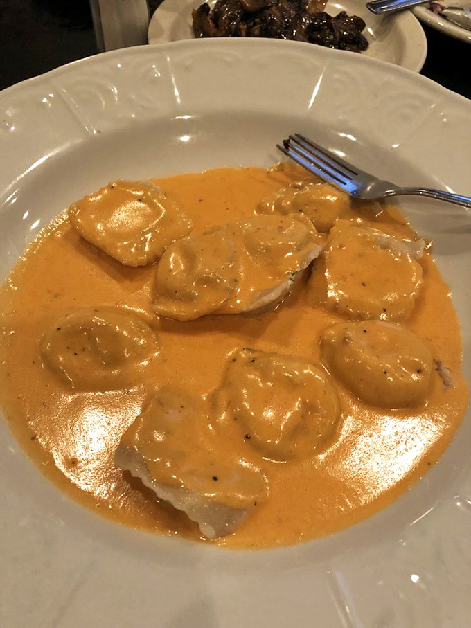 Scallops bathed in a creamy sauce that would make Neptune himself swim upstream. Each bite delivers ocean-fresh flavor with Italian finesse.