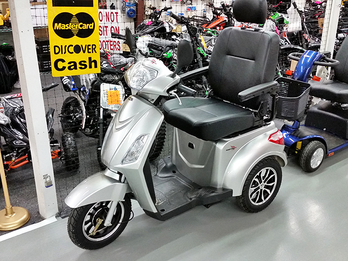 Mobility meets style! These electric chariots offer shoppers a chance to cover more ground&mdash;or perhaps the ultimate flea market souvenir for the ambitious buyer.