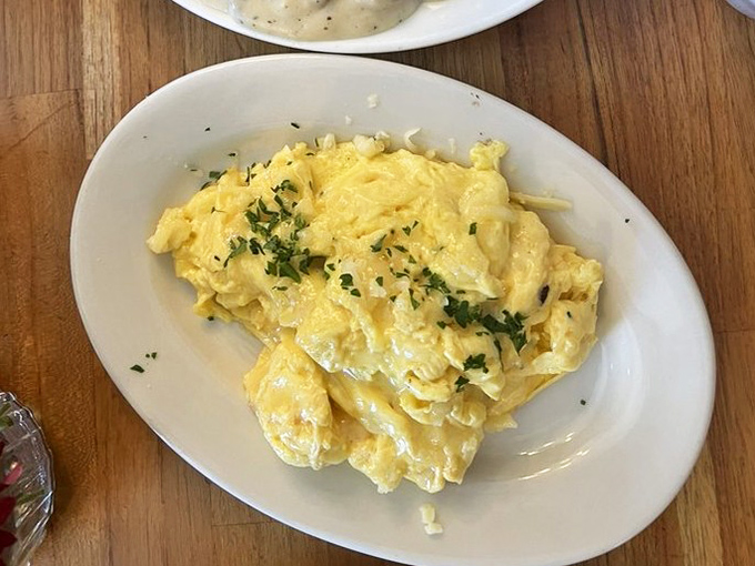 Scrambled eggs so fluffy and tender they make you question every breakfast you've ever had before. Simple done spectacularly.