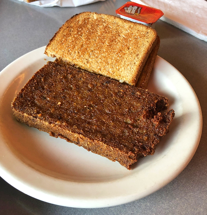 Scrapple and toast: Pennsylvania's breakfast of champions that divides tourists but unites locals in culinary solidarity.
