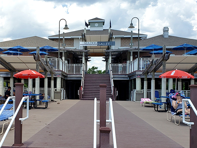 The Sea Dog Galley stands ready for hungry adventurers&mdash;because conquering waterslides works up an appetite worthy of a buccaneer.