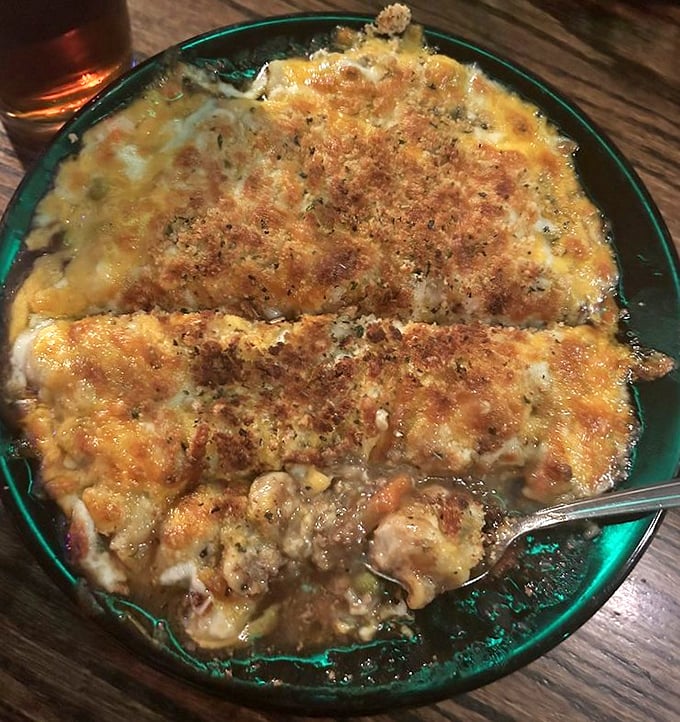 Shepherd's Pie that would make an Irish grandmother weep with joy &ndash; bubbling cheese crust giving way to savory depths of perfectly seasoned meat and vegetables.
