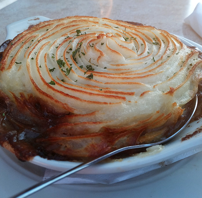 Shepherd's Pie that looks like it was airlifted from Dublin&mdash;that perfectly browned potato top hiding a savory treasure beneath.