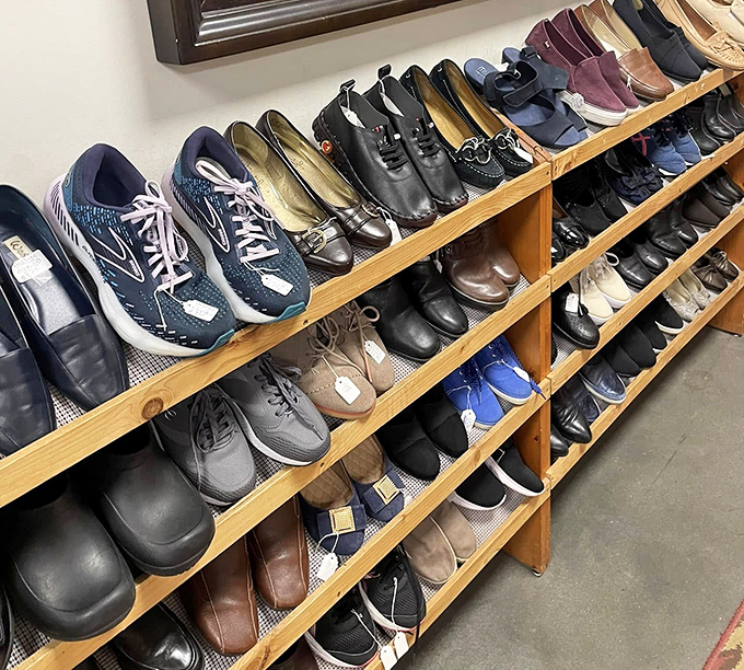 The shoe section rivals department stores in organization but beats them handily in price. From sneakers to dress shoes, your next favorite pair awaits.