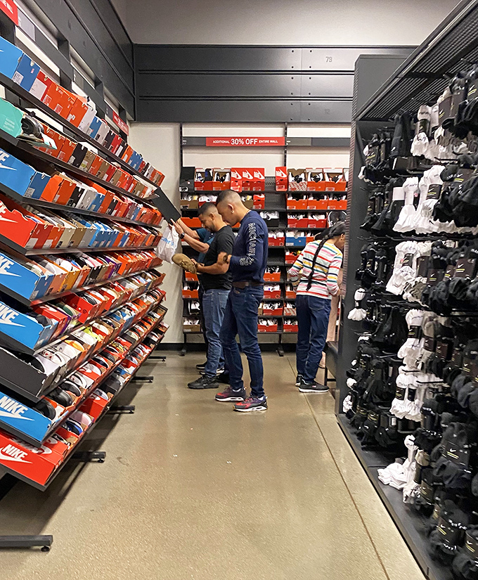 Enough sneakers to outfit a small army of marathon runners or dedicated couch potatoes.