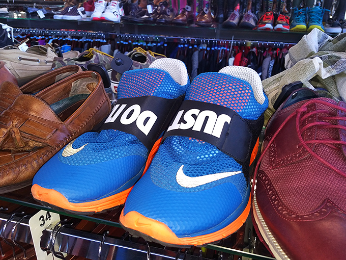 Blue Nikes with "Just Do It" spirit but "Just Afford It" prices. These gently-used kicks prove someone else's retail regret can be your fashion win.