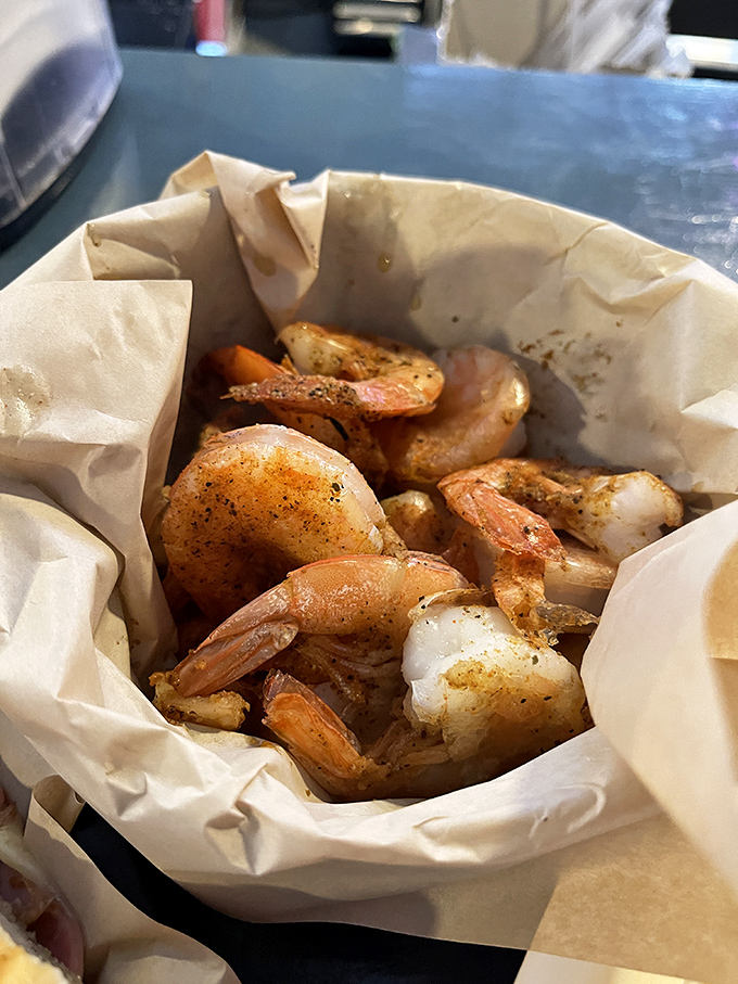 Peel-and-eat shrimp so fresh you'll wonder if they jumped straight from the Gulf into the kitchen. Simple seasoning lets the natural sweetness shine.