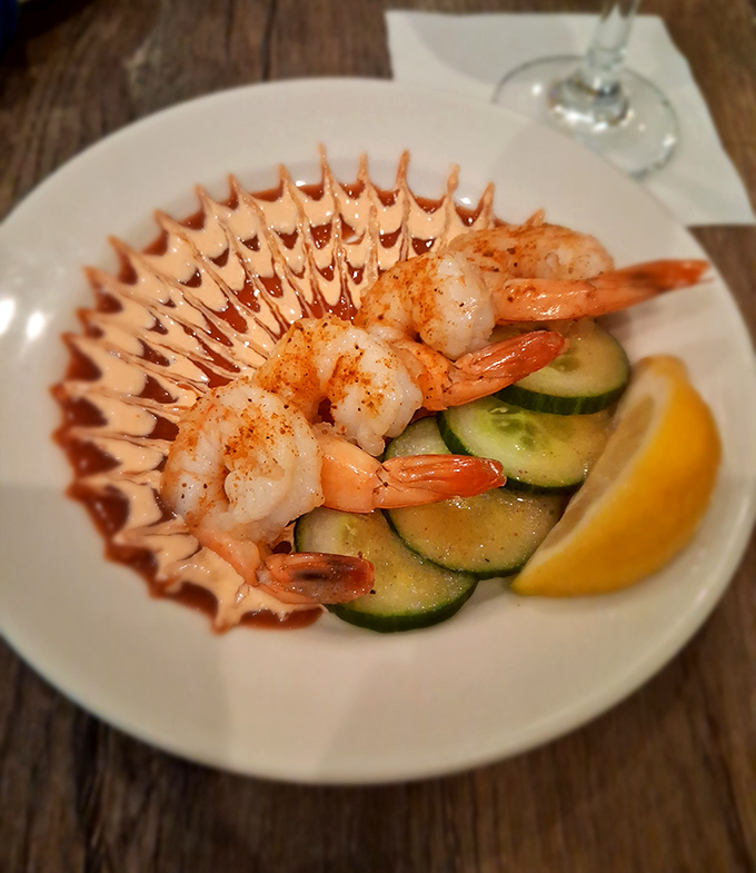 These shrimp aren't just cocktail party guests &ndash; they're the VIPs, perched on cucumber slices like they own the place.