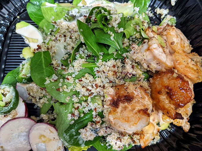 A quinoa bowl that proves seafood restaurants can do more than fry things &ndash; though they excel at that too.
