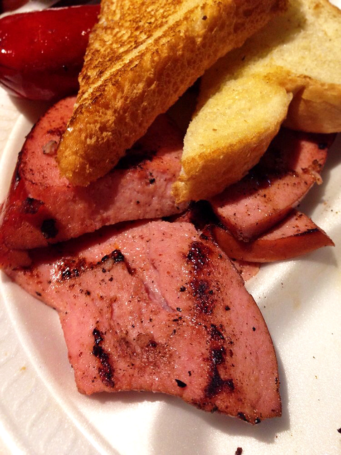 Smoked bologna: childhood lunch meat elevated to an art form that would make even the most sophisticated palates tip their hats.